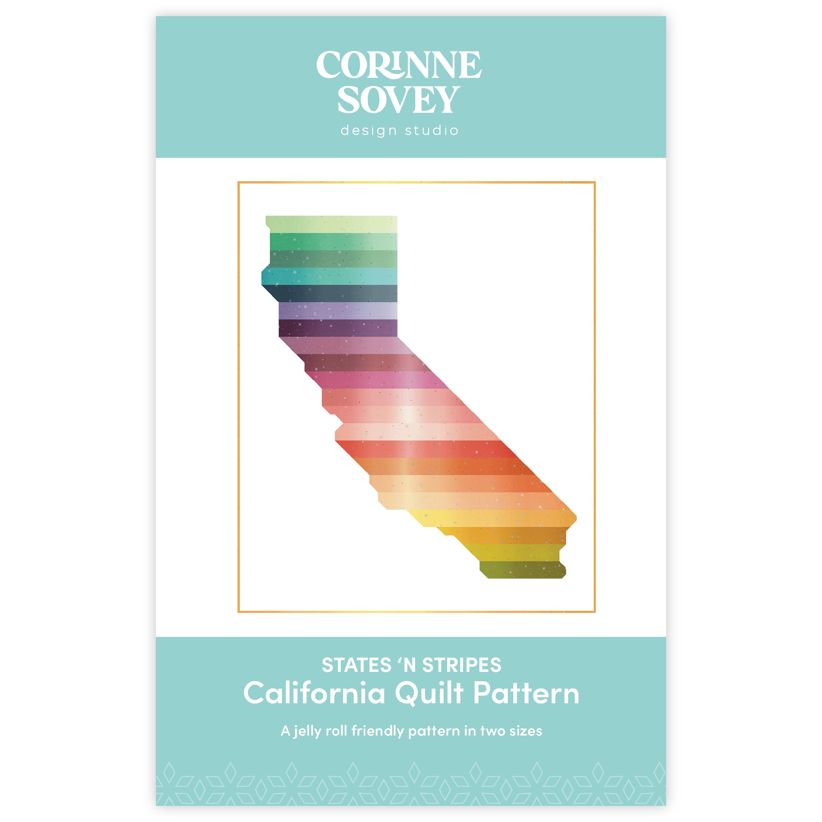 PRINTED States N Stripes California Quilt Pattern – Corinne Sovey ...