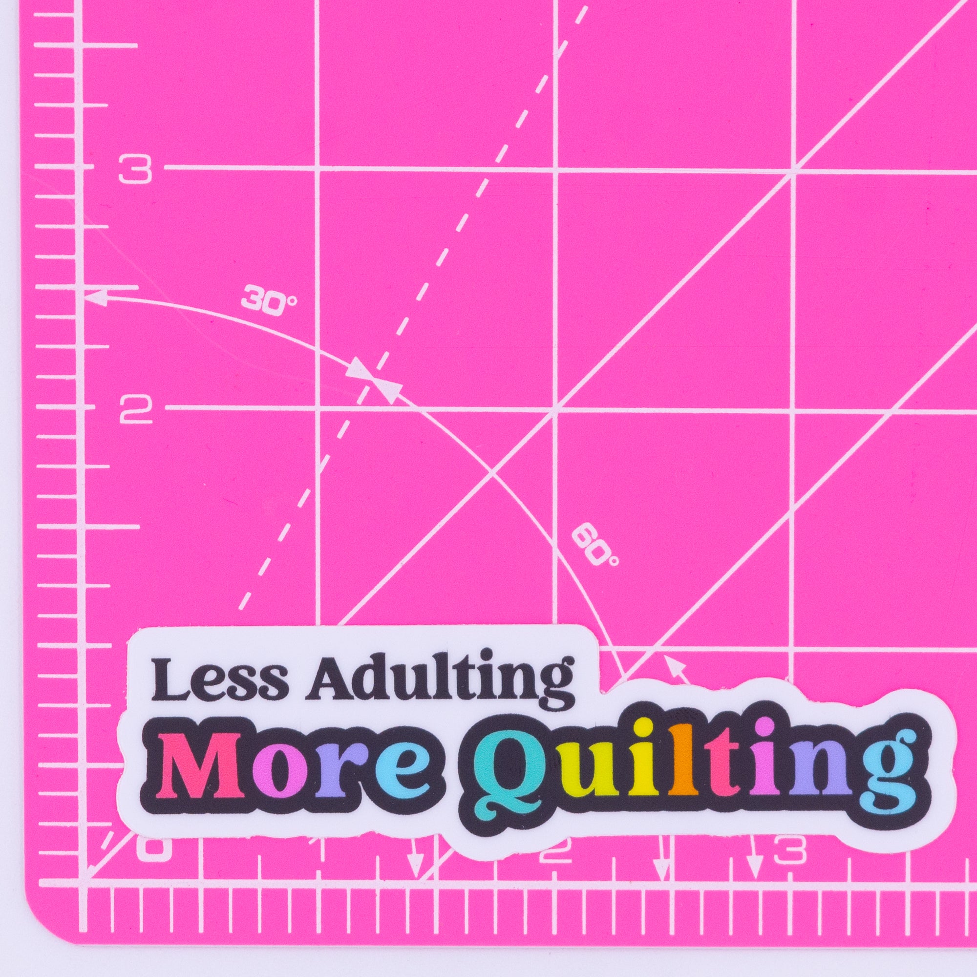 Less Adulting More Quilting Vinyl Sticker – Corinne Sovey Design Studio