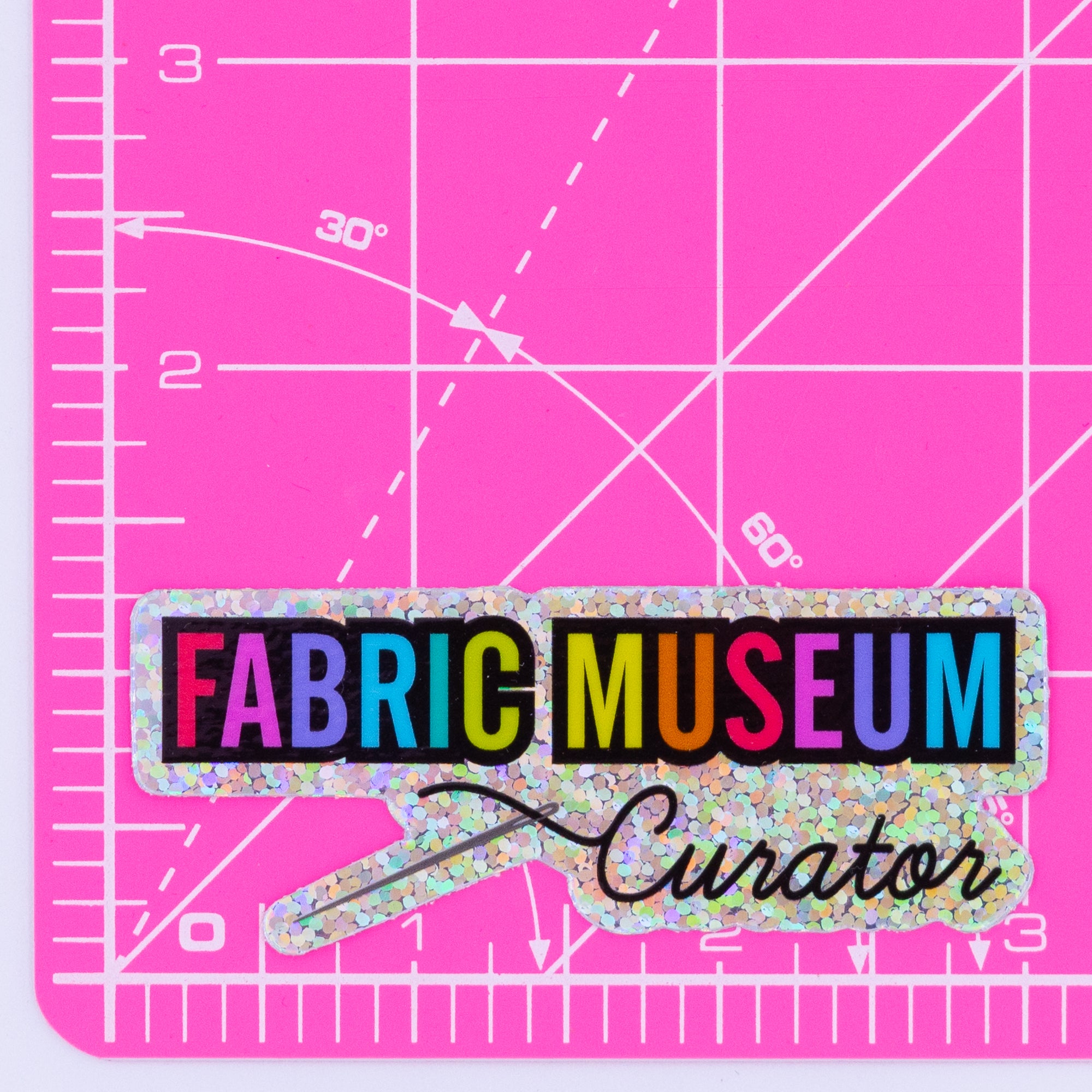 Sparkly "Glitter" Fabric Museum Curator Vinyl Sticker – Corinne Sovey ...