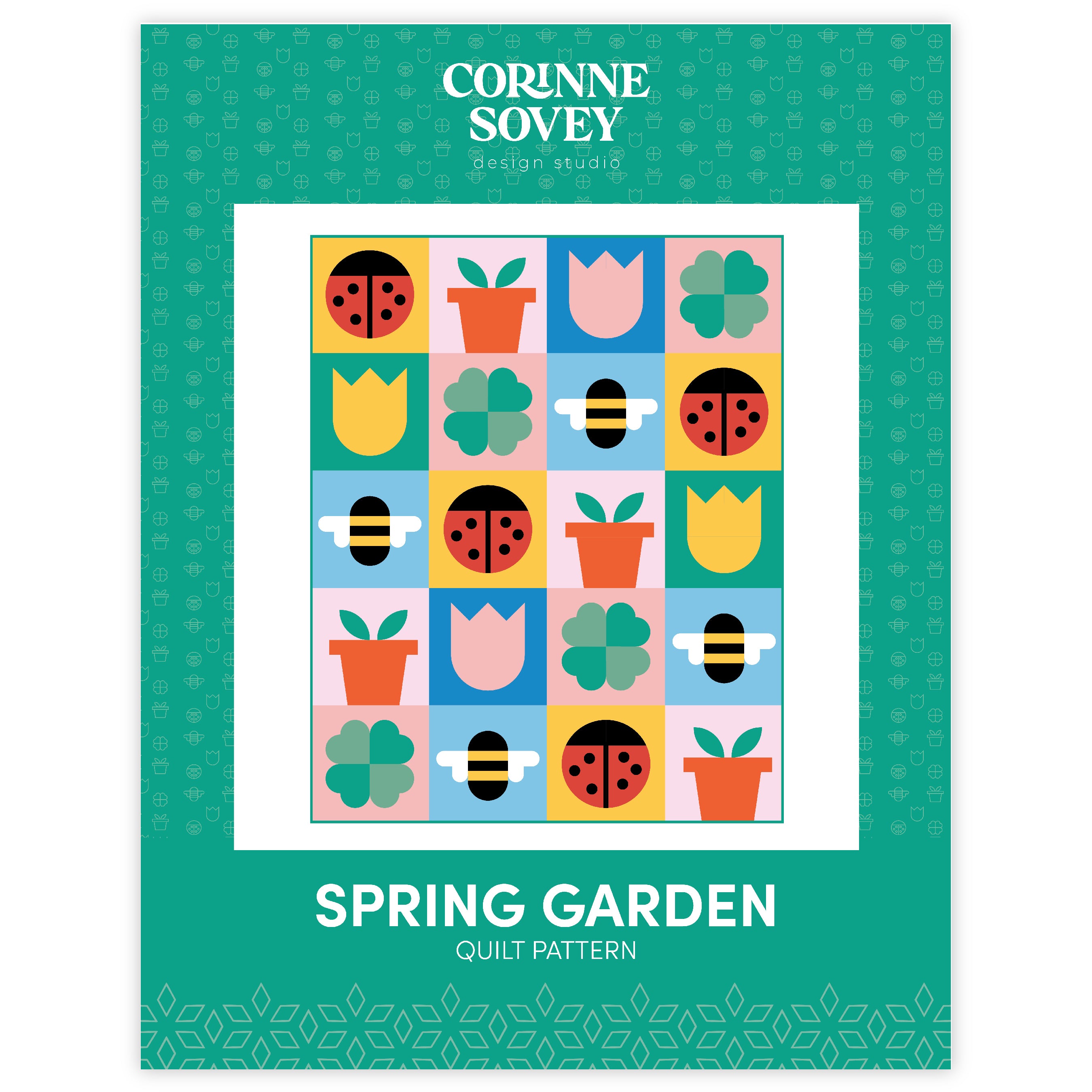 PRINTED Spring Garden Quilt Pattern – Corinne Sovey Design Studio